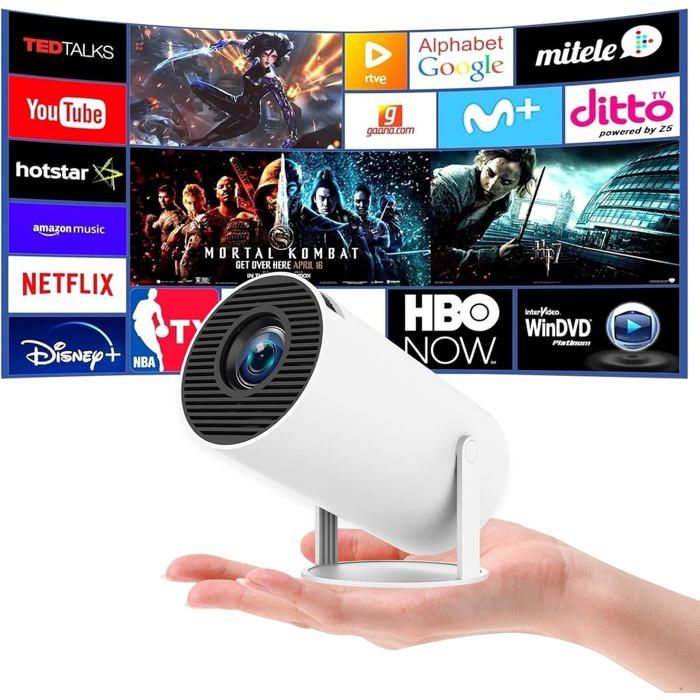 Mini vidéoprojecteur avec WiFi - SUTEO - HY300 - Supporte 4K 1080P ...