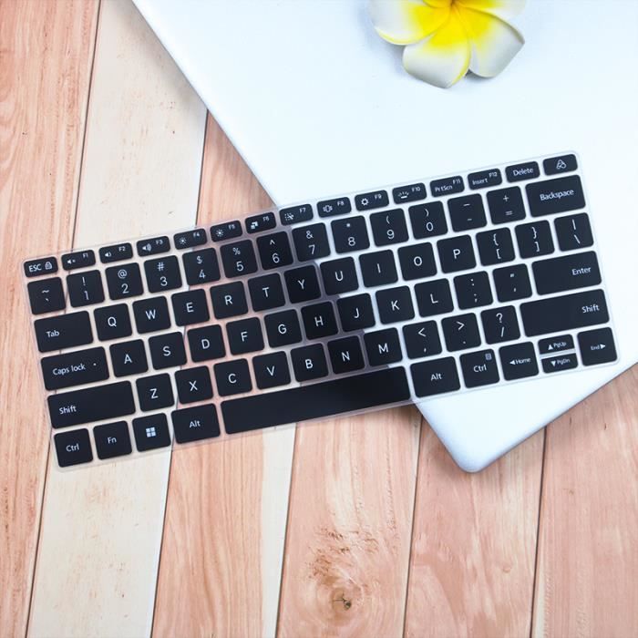 Noir-Juste de protection en silicone pour clavier d'ordinateur portable ...