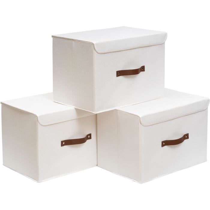 Boîte De Rangement, 38 X 25 X 25 Cm Paniers De Rangement Pliables Avec ...