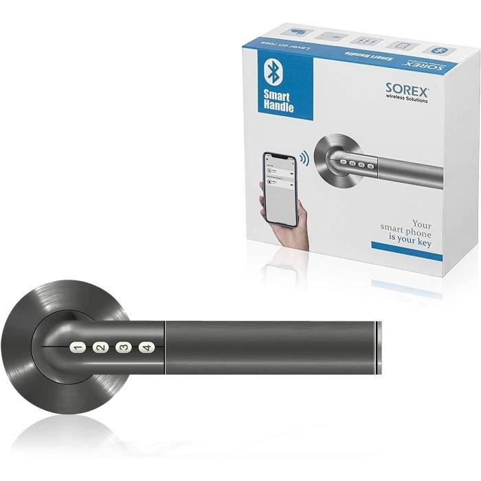 Sorex Flex Poignée De Porte Électronique Avec Code Pour Porte D'Entrée Avec Verrouillage ...