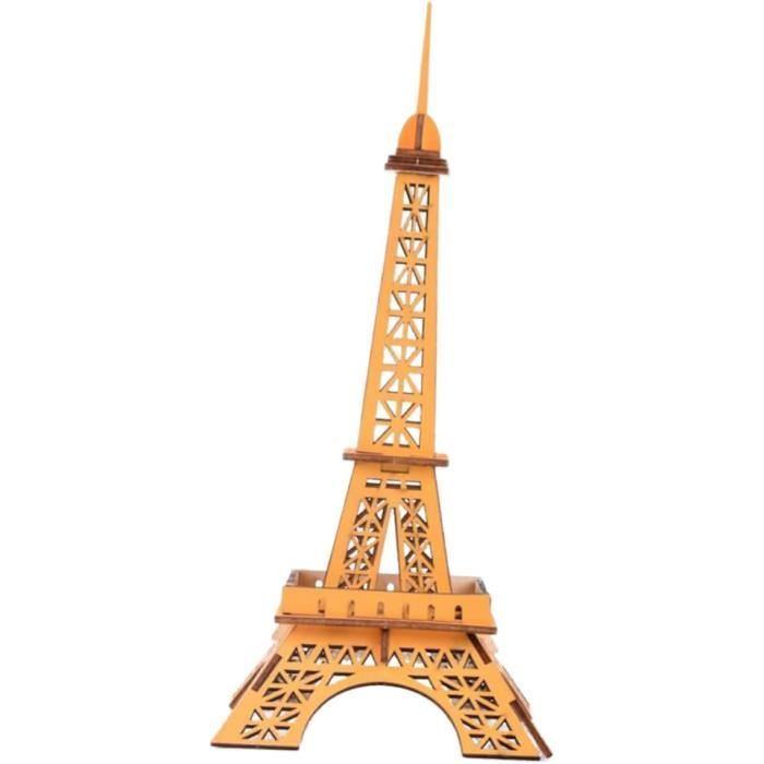 Puzzle Tour Eiffel 3D en bois - Modèle de construction inachevé - Jouet de puzzle pour enfants ...