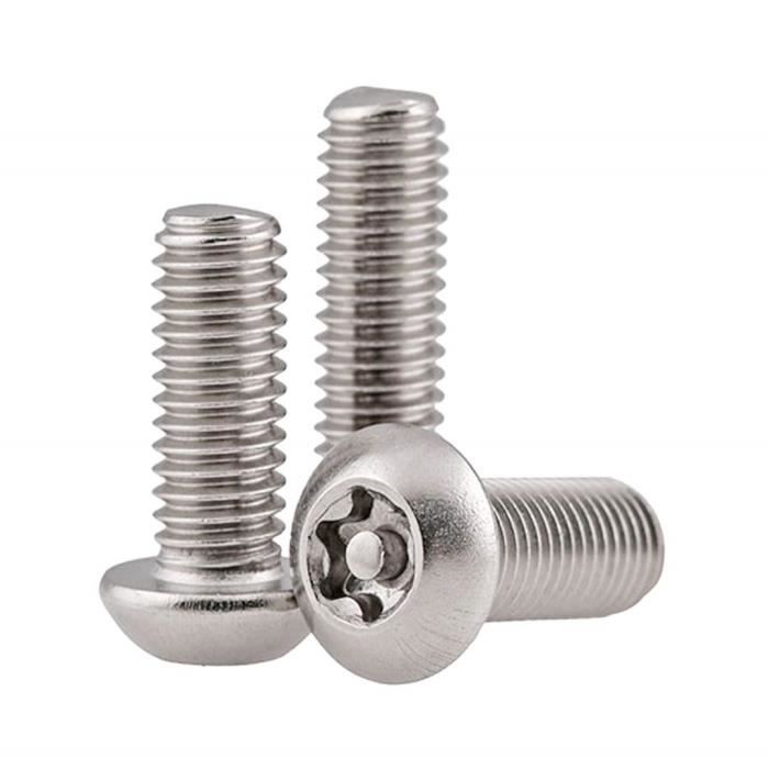 Vis Inox M5 Vis À Tête Ronde Boulon Vis À Tête Bombée Torx, M5×20Mm,10 ...