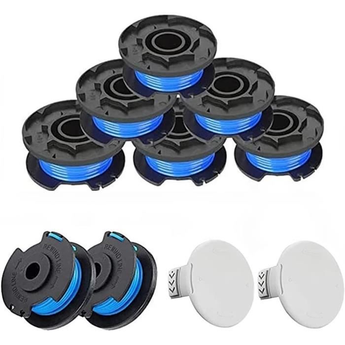 Lot de 10 bobines de débroussailleuse de rechange 1,65 mm (0,065 pouce) pour tondeuse sans fil ...