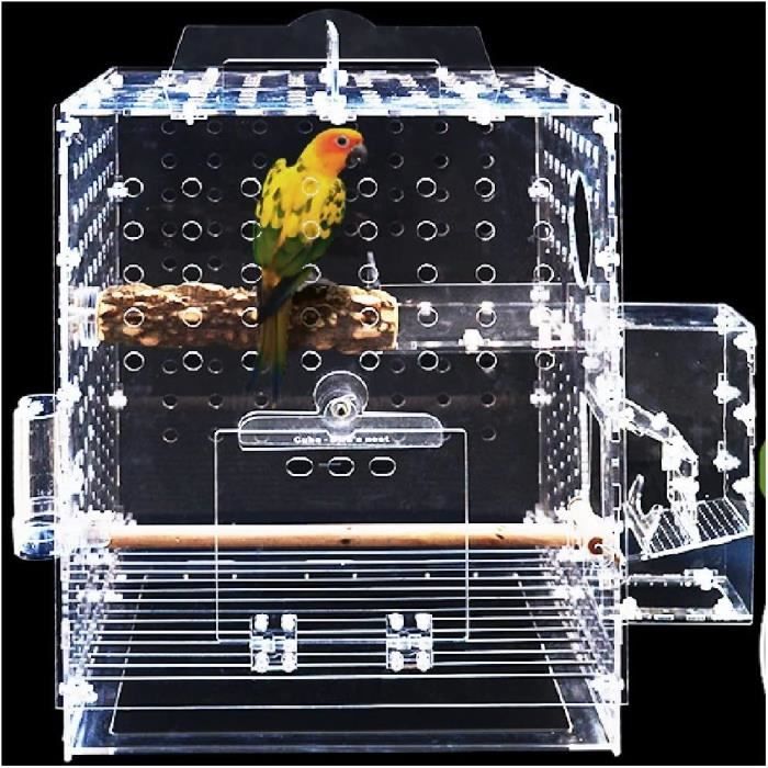 Cage Perroquet Cage Perruche,Cage À Oiseaux en Acrylique Domestique ...