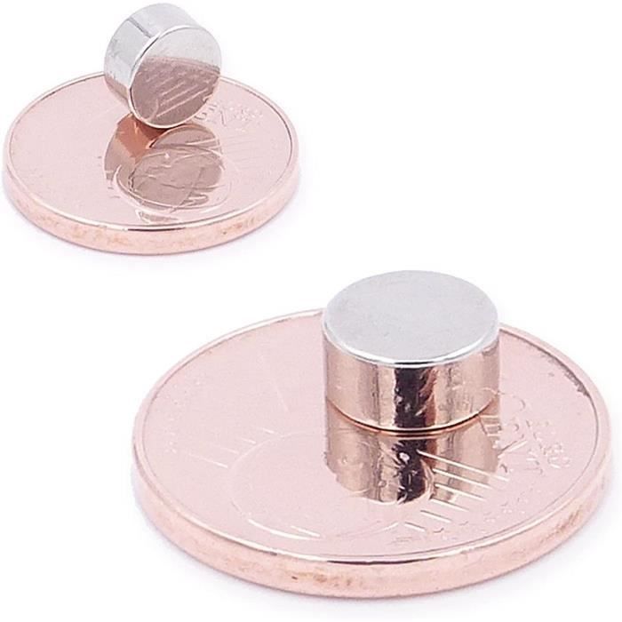 10 Mini Aimants Disques 6x3mm | N52 Niveau Le Plus Forte - Aimants en ...