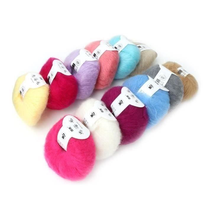 Tricot de laine angora long en laine mohair douce pashm douce 12 ...