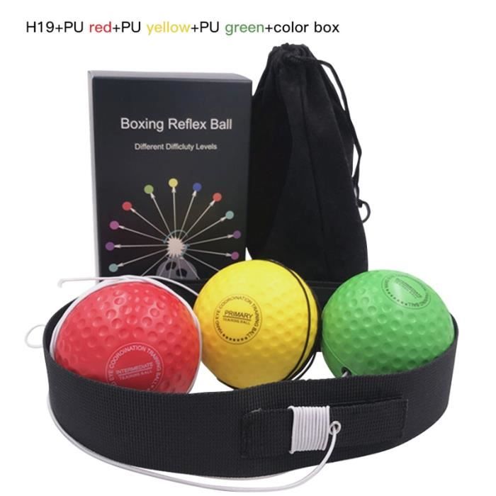 Le noir - Bande de tête de boxe réflexe, entraînement de vitesse de ...