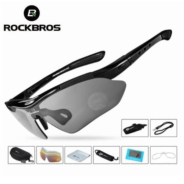 Rockbros Lunettes De Soleil Polarisées À 5 Lentilless Cyclisme Sur ...