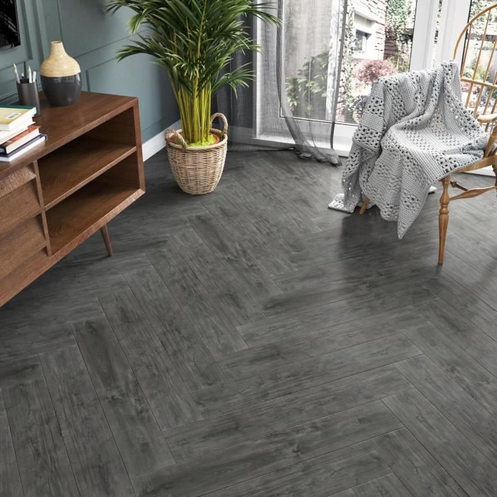 Dalle Pvc Adhesive Sol Bois Gris Revêtement De Sol Ou Mural Pour ...