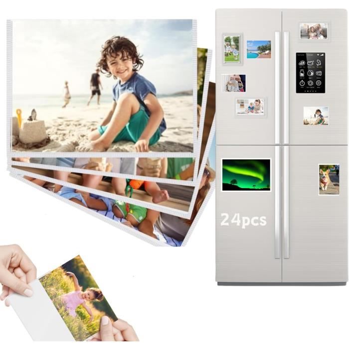 24Pcs Cadre Photo Magnetique Frigo En Acrylique Cadre Photo Magnetique ...