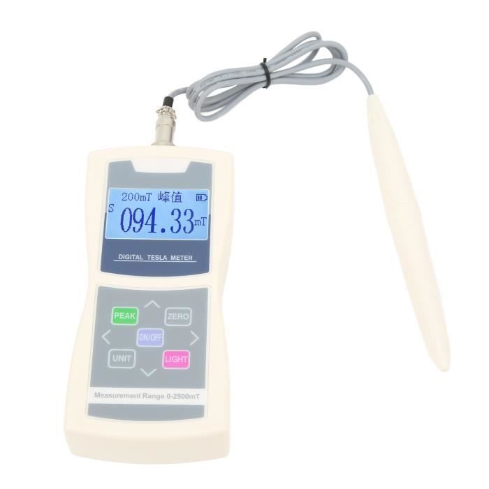QID-compteur de Gauss numérique Détecteur de Champ Magnétique, 0-2500mT ...