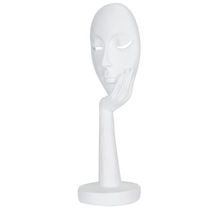 Dilwe Sculpture de visage Statue de visage abstrait Figure nordique ...