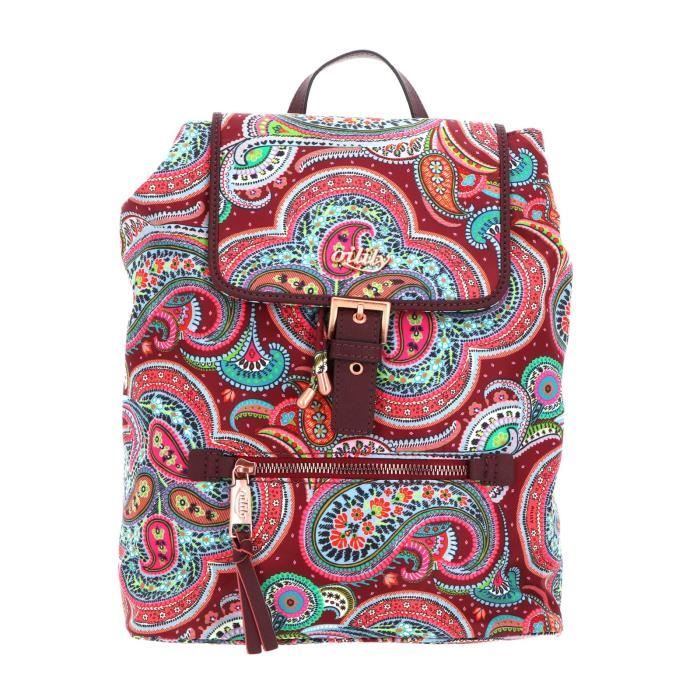 Oilily Helena Paisley City Backpack Port [151900] - sac à dos sac a dos ...