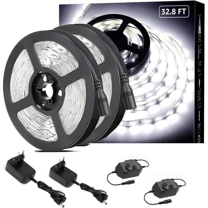 Ruban Led Dimmable 5M Blanc Bande Led 6000K 300Leds 12V Autocollant ...