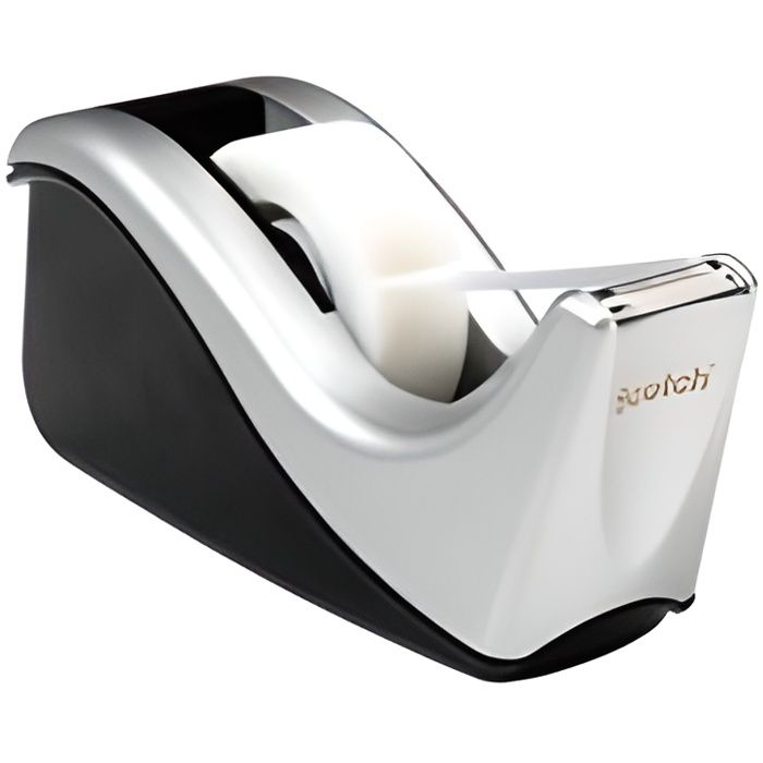 Dévidoir à ruban adhésif - Scotch - C60 - Noir argenté - Design arqué ...