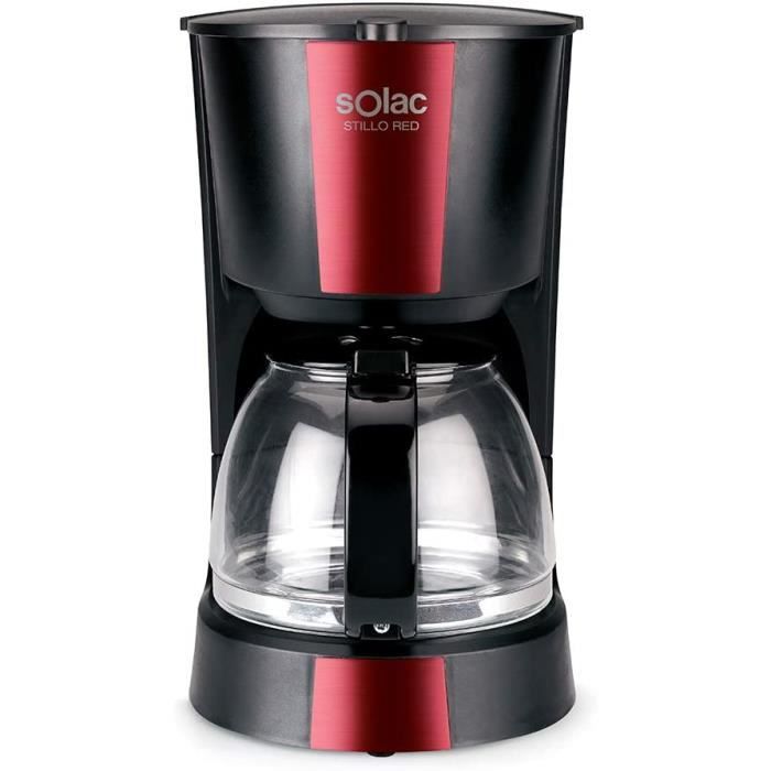 Solac CF4029 Stillo Red - Cafetiere filtre 900W, 12 tasses, Verseuse en ...