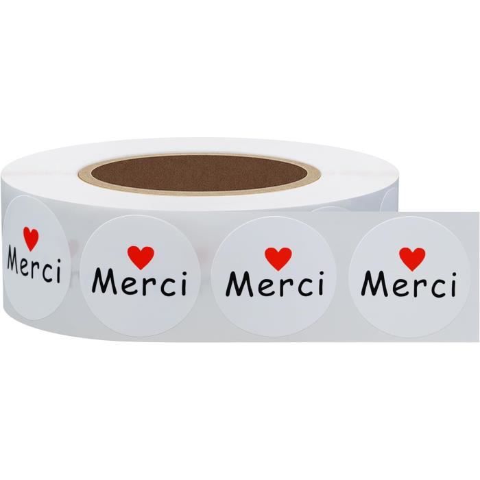Hycodest 1000 etiquette autocollante merci, 25mm Thank You Merci Label ...