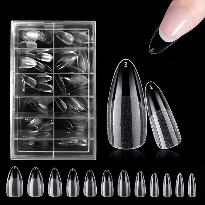 240 PC 10 Tailles Pose Américaine Ongles Capsules Faux Ongles et ...