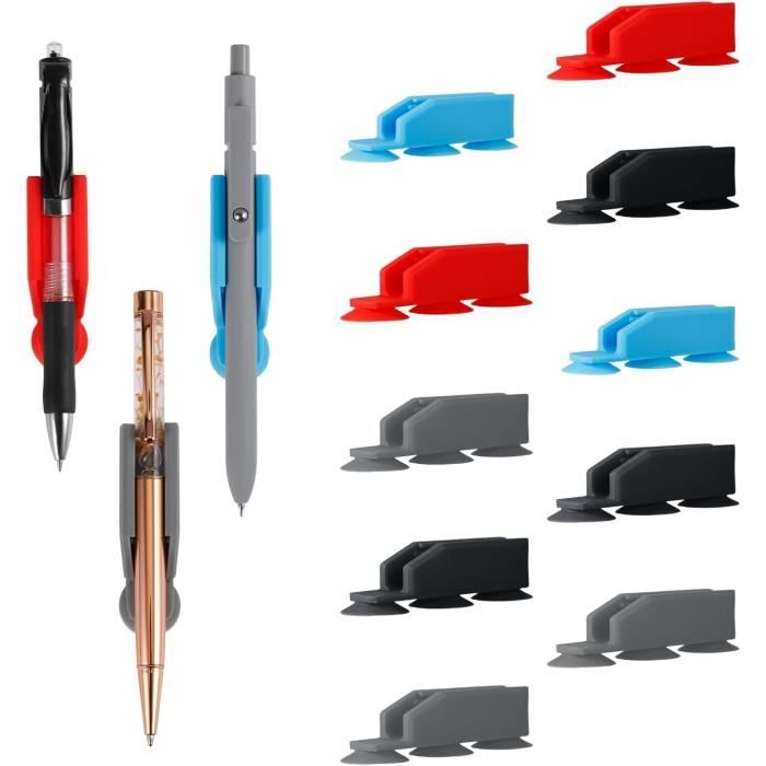 10 Pièces Porte Crayons En Silicone, Ensemble De Porte Stylo Ventouse ...