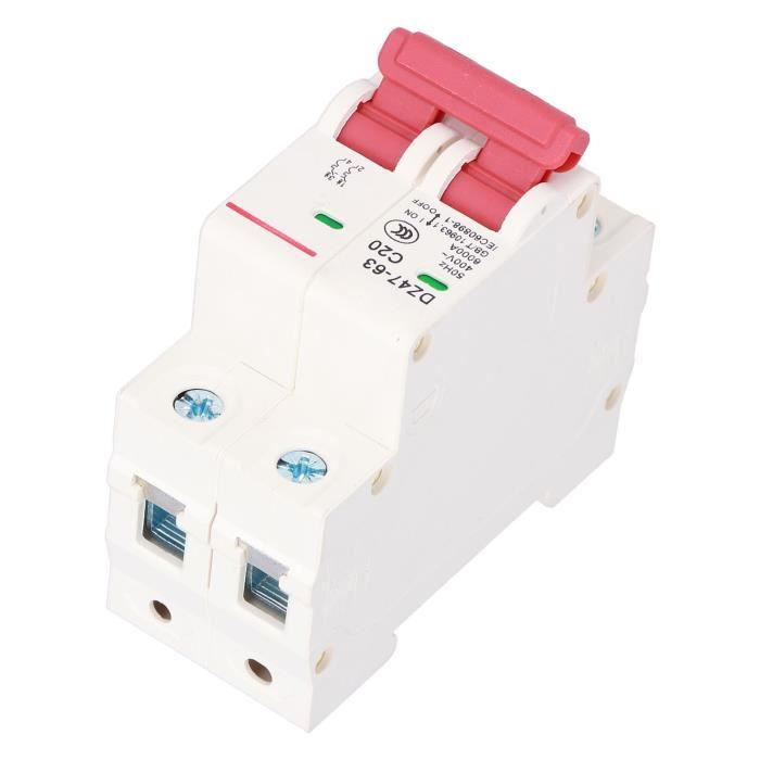 (20A)Disjoncteur De Courant Miniature 2P Monté Sur Rail DIN Pour La - Cdiscount Bricolage