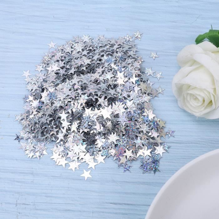 VBESTLIFE Confettis étoiles 4000pcs 10mm PVC Star Table Confetti ...