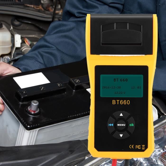 YOSOO Testeur de Batterie Voiture BT-660 avec Imprimante Intégrée ...