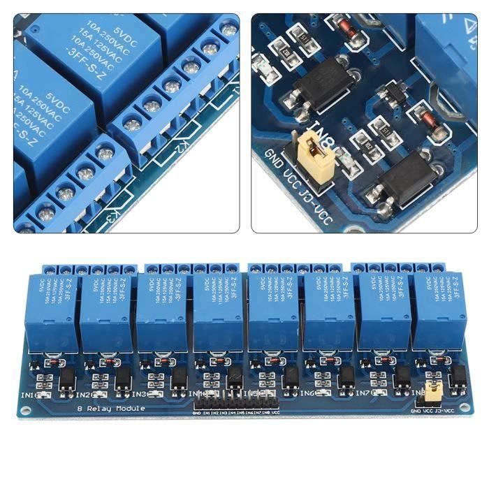 GK03498-Module De Relais Industriel 8 Voies 5V Commutateur De Relais ...