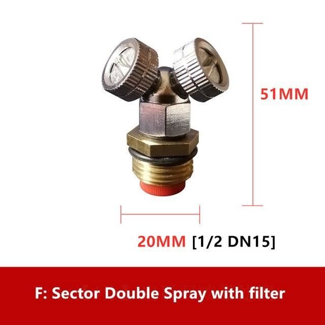 PULVERISATEUR,B--Raccord de pulvérisation en laiton de 1-2 pouces, buse de brumisation avec ...
