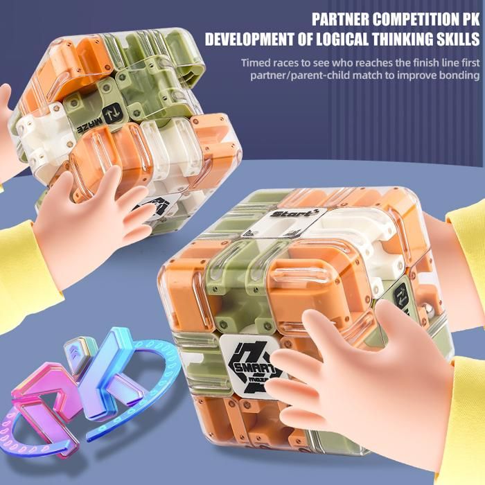 3D Cube magique jouets Fidgeting enfants labyrinthe Puzzle créatif Cube ...