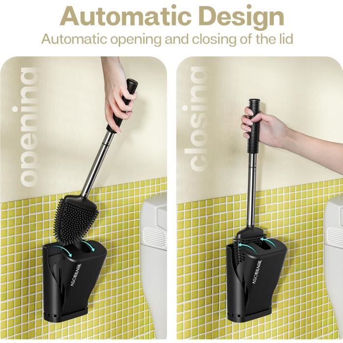 Brosse De Toilette, Brosse Wc Et Récipient, Brosses De Toilette Pour Salle De Bain Avec Kit De ...