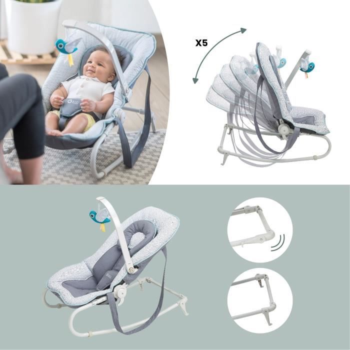 Babymoov Transat pour bébé Graphik Bleu et gris - Cdiscount ...