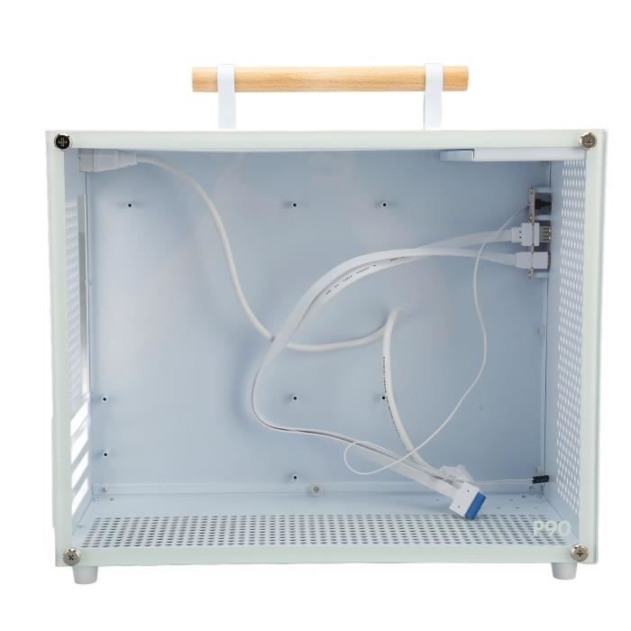 Botier MATX Botier de Jeu Mini ITX pour PC, Botier avec Poignée en Bois ...