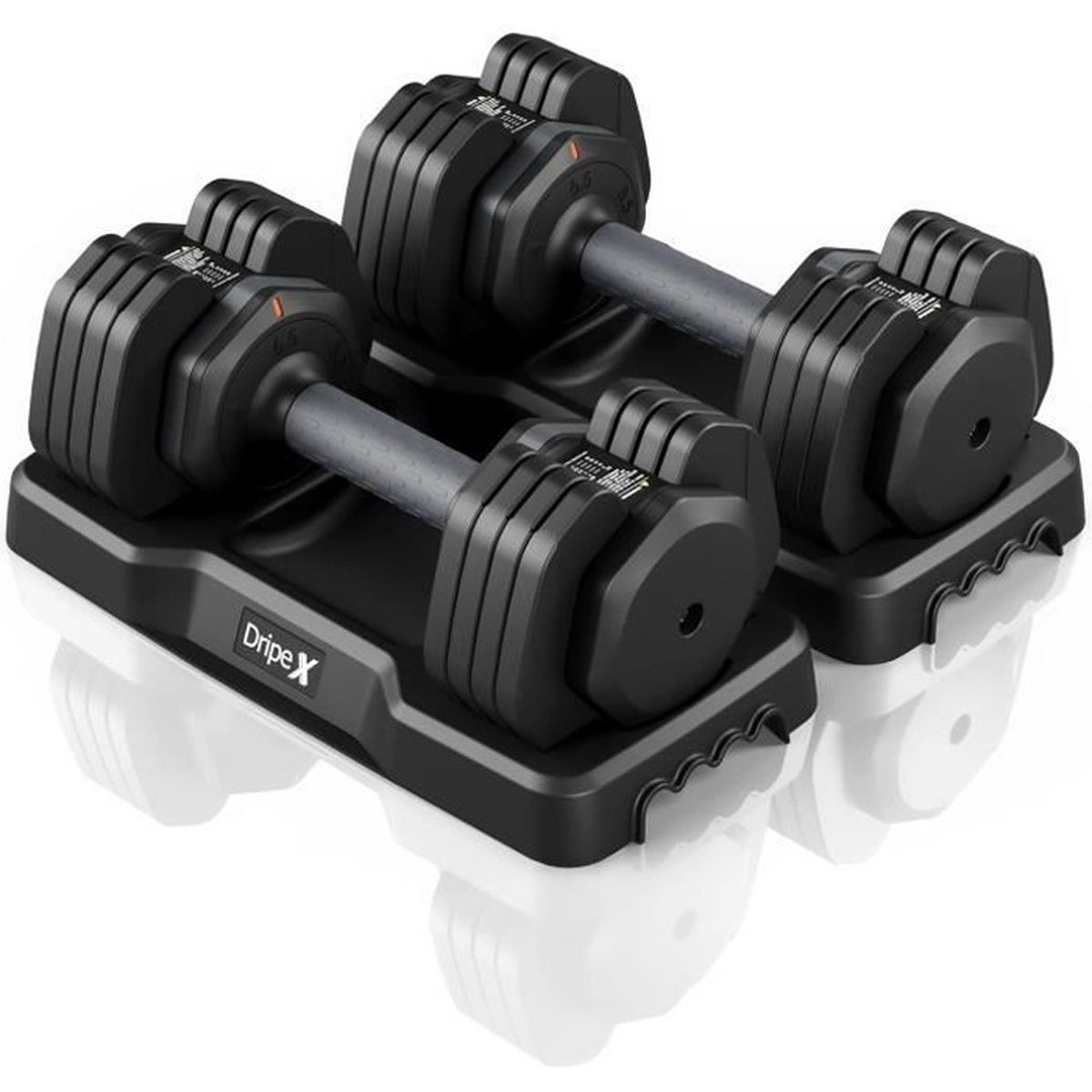 Dripex Haltères musculation réglables automatique à 5 niveaux de 6,5 à ...