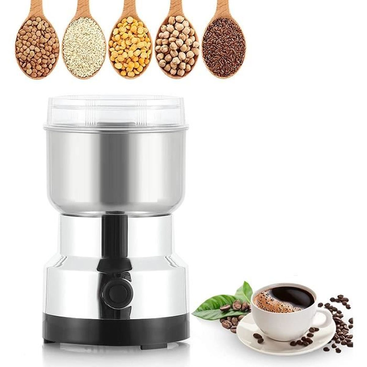 220V Moulin à café électrique Broyeur à Épices, Moulin à Poudre ...