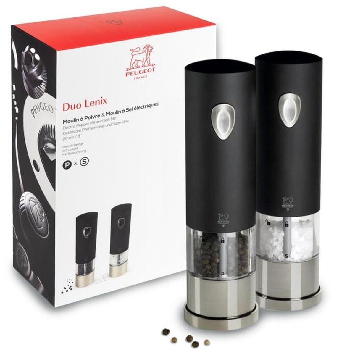 Moulin PSP PEUGEOT Lenix 2 moulins électriques - Cdiscount Maison