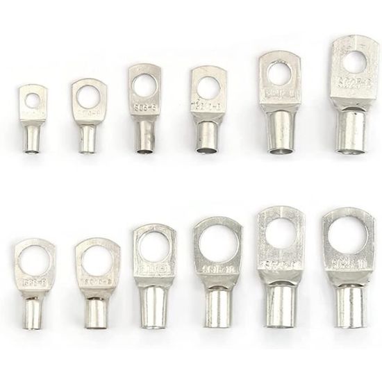 Trou de Boulon en Cuivre étamé,100 Pièces Cosses Électrique Trou boulon en Cuivre Étamé ...