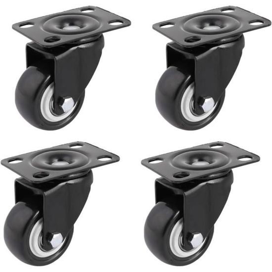 Roue De 2" Diamètre Plateau Supérieur Pivotant Double Chariot À ...