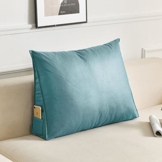 Grand coussin triangulaire pour tête de lit, coussin de lecture ...