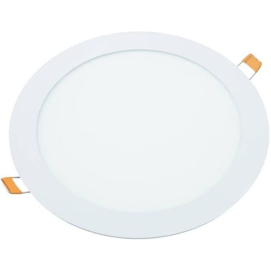 JANDEI – Downlight LED 18W rond, plat, à encastrer, avec anneau en alm ...