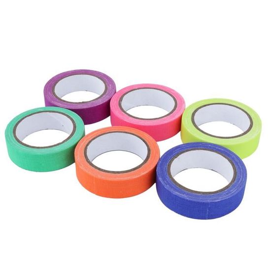 Ruban fluorescent en tissu de coton UV - SURENHAP - 6 couleurs - 15mm x ...