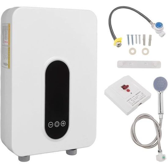 Mini Chauffe-Eau Thermostatique Mural, Chauffe-Eau Instantané Petit Chauffe-Eau Électrique Dn15 ...
