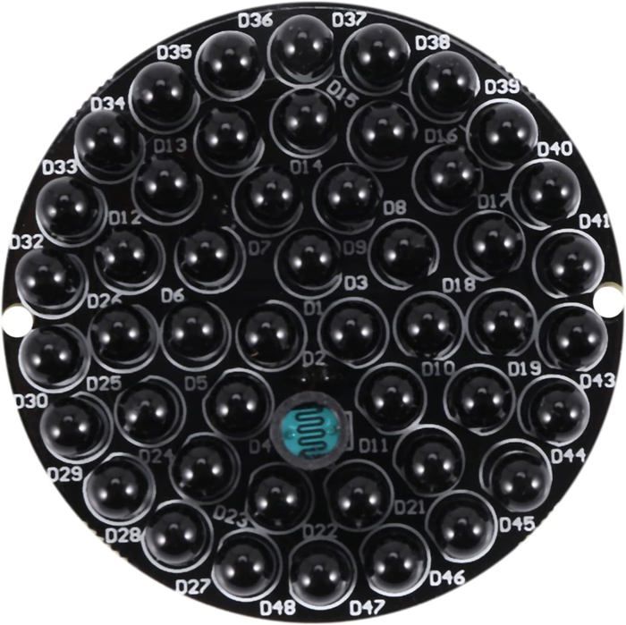 IR LED infrarouge 940nm 48 pcs IR LED Invisible Nuit Exposition Carte ...