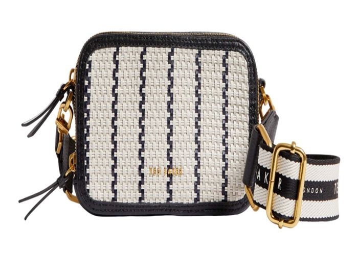 Ted Baker Sac à épaule bandoulière noir blanc pour femme - Rivir Woven ...
