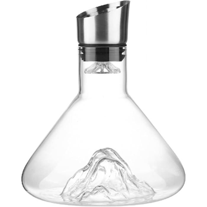 Carafe à vin transparente, carafe à vin en cristal avec aérateur ...