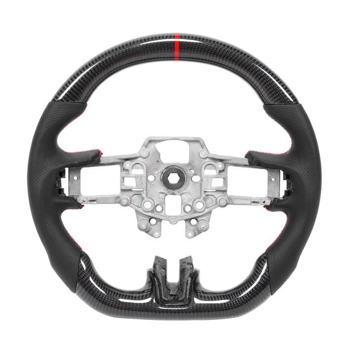 Akozon Volant en fibre de carbone Racing wheel | Red Stitching Nappa ...