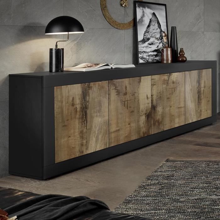 Meuble Noir Et Bois