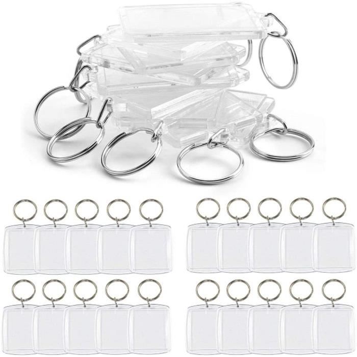 Porte-Clés Photo 30 Pièces Porte Clé Transparent En Acrylique Avec ...