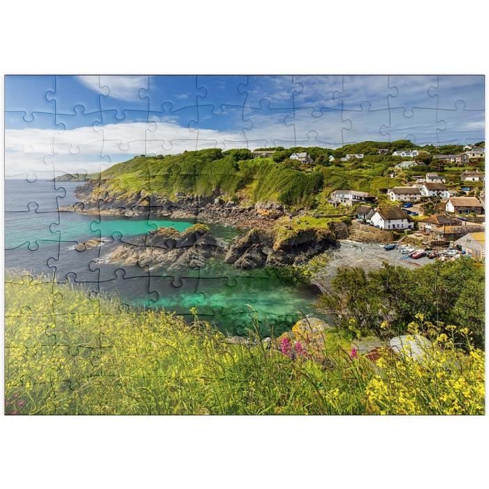 Village Pêcheurs Cadgwith sur La Péninsule Lizard Cornouailles Premium Pièces Puzzle 1000 pièces ...