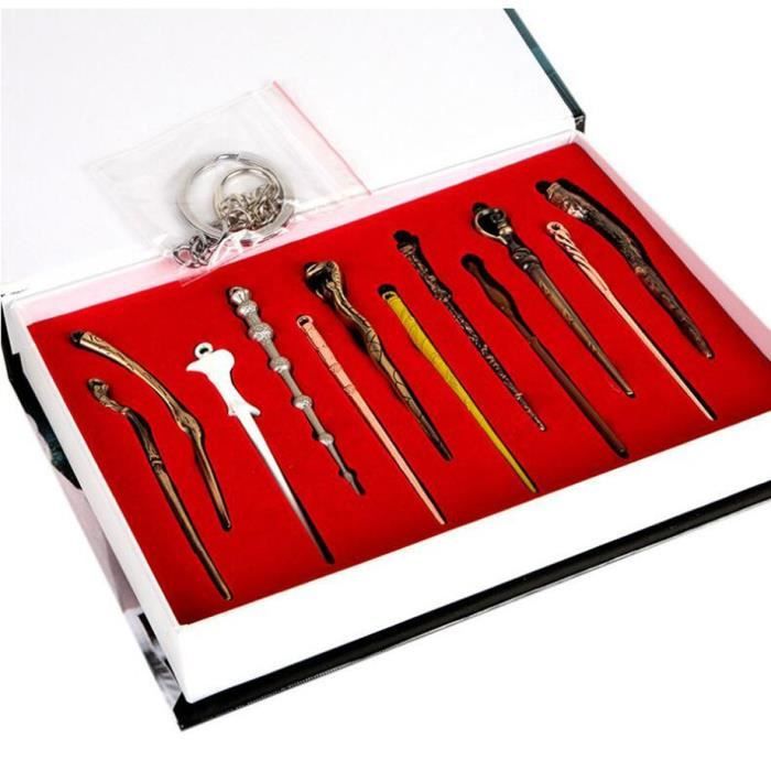 12 pcs/set Mini Harry Potter Cosplay Metal Wands in Gifts Box ...