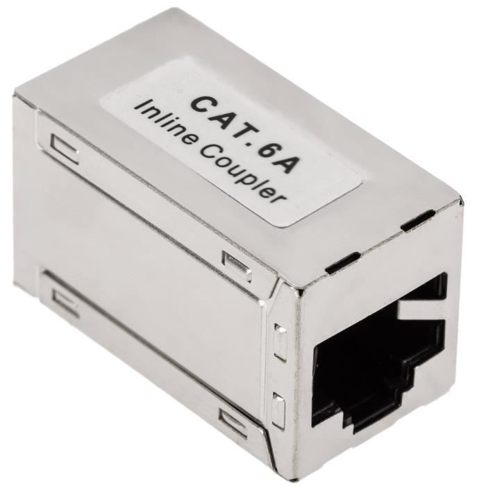 CableMarkt - Pack 6 unités coupleur en ligne Keystone RJ45 Cat.6A FTP femelle argent - Cdiscount ...